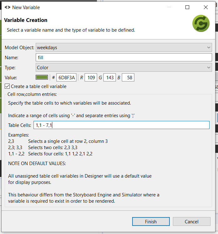Storyboard Tutorial: Creating User Interface Table Variables