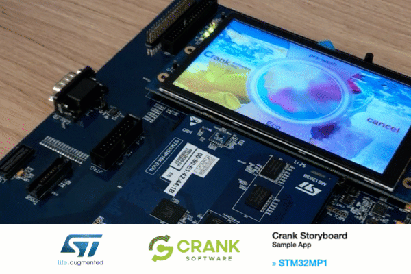 Fast embedded GUI development for the STM32MP1 Microprocessor